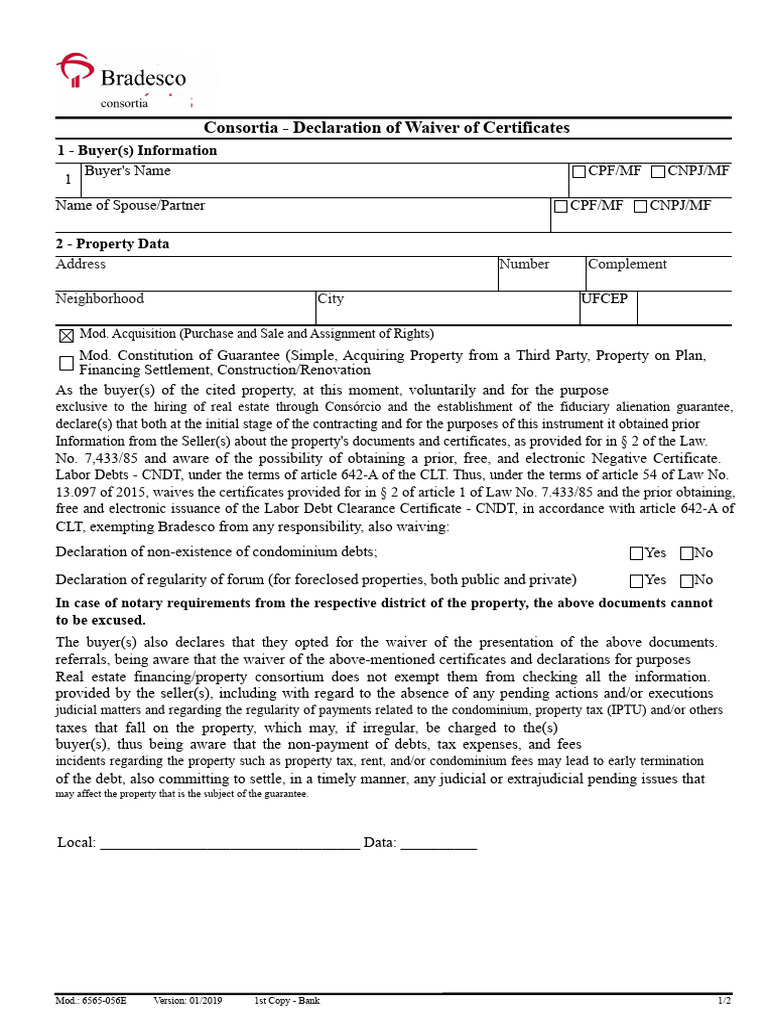 6565-056E - Declaration of Exemption From Certificates and Declarations ...
