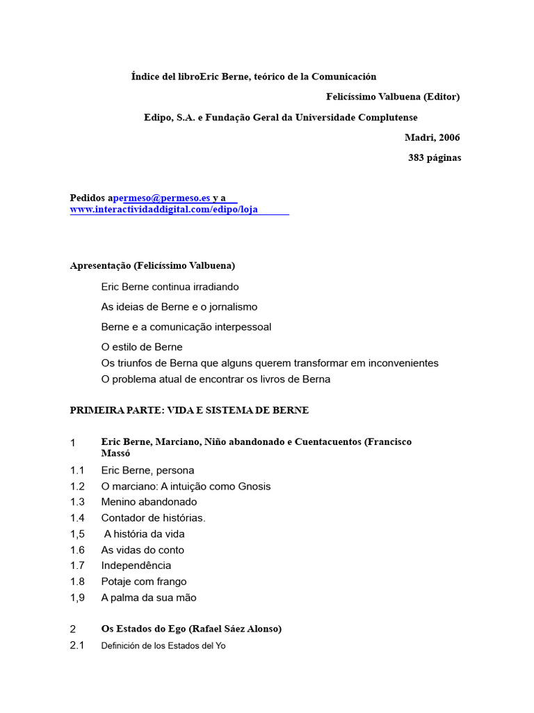 Análise Transacional de Eric Berne | PDF | Emoções | Psicologia