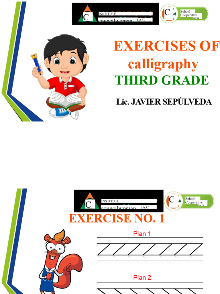 Calligraphy Exercises - Third Grade | PDF