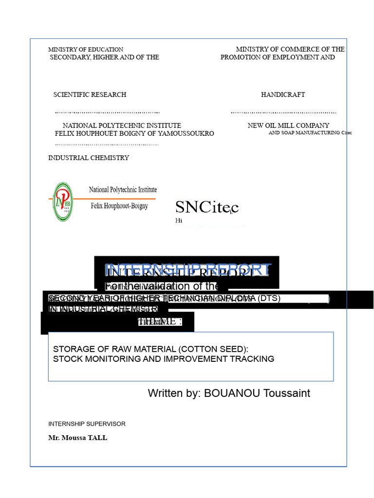 Storage of Raw Material (Cotton Seed) : Stock Monitoring and ...