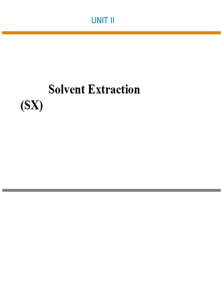 262192161 UNIT II Solvent Extraction | PDF | Copper | Chemistry
