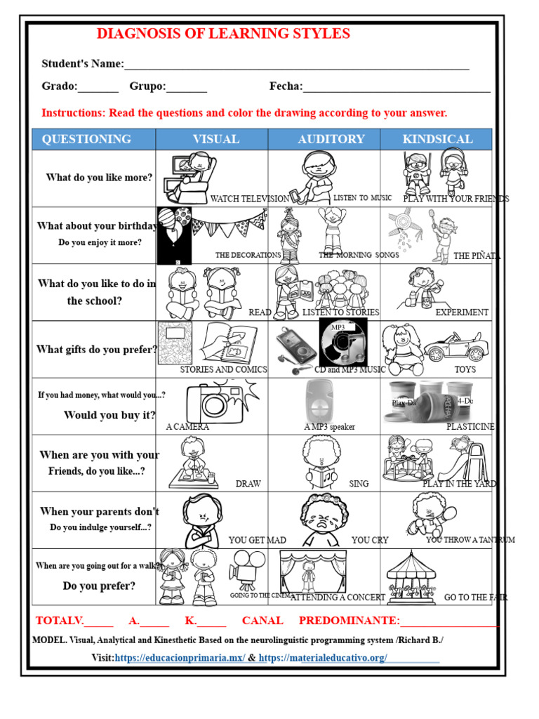 LEARNING STYLES TEST.pdf | PDF