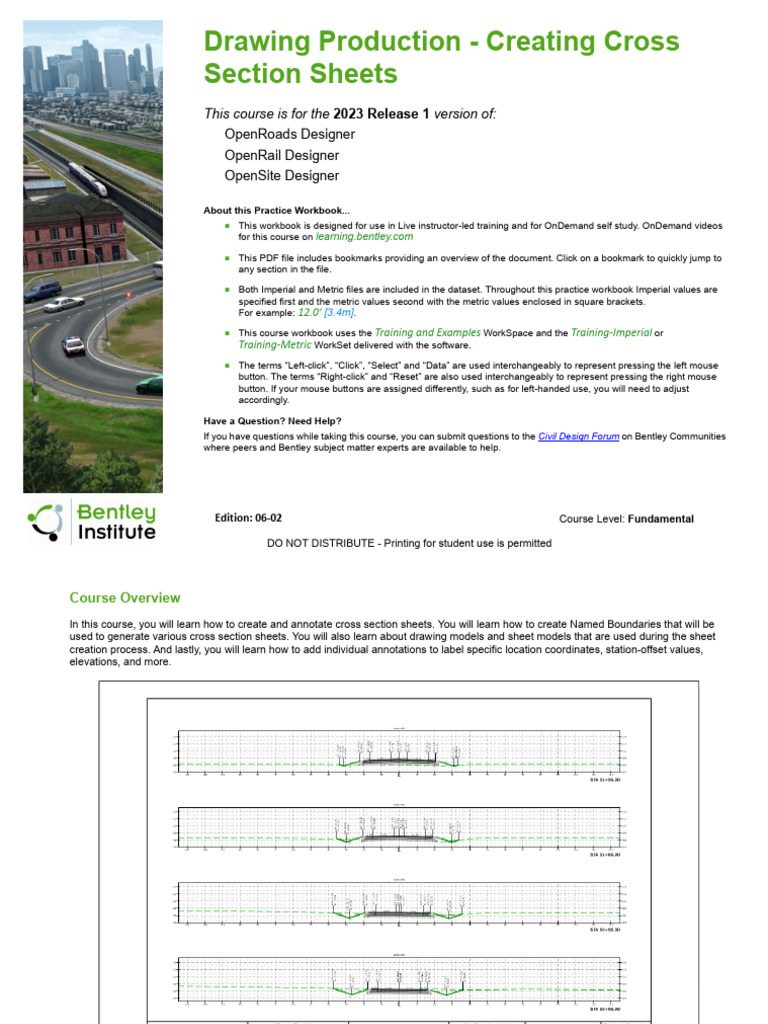 Drawing Production - Creating Cross Section Sheets_2023R1!06!02 | PDF ...