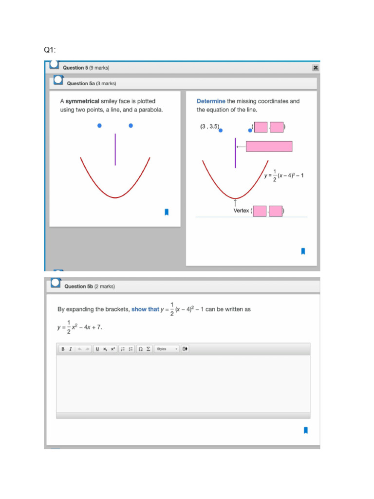 Quadratics Worksheet | PDF