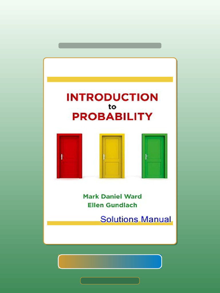 Introduction to Probability 1st Edition Ward Test Bank | PDF | Multiple ...