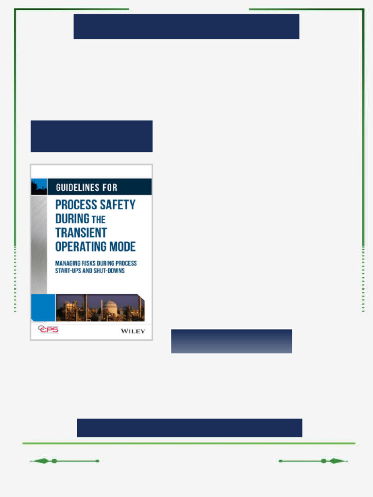 Guidelines for Process Safety During the Transient Operating Mode ...