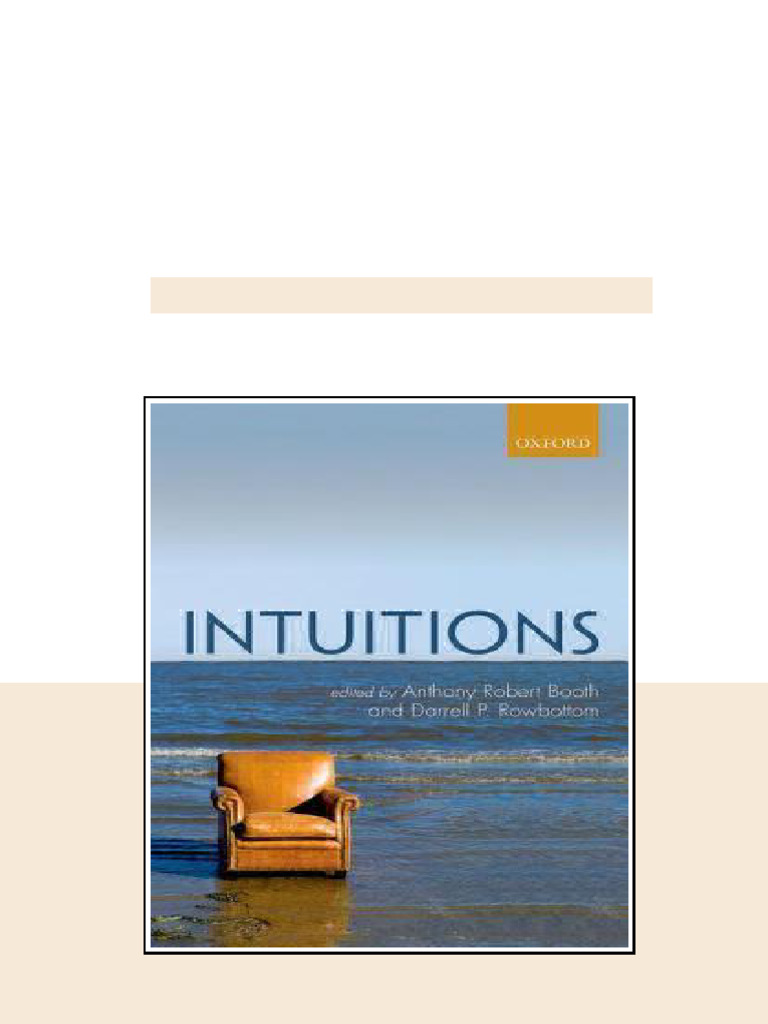 Intuitions Hardcover Anthony Robert Booth Darrell P Rowbottom full ...
