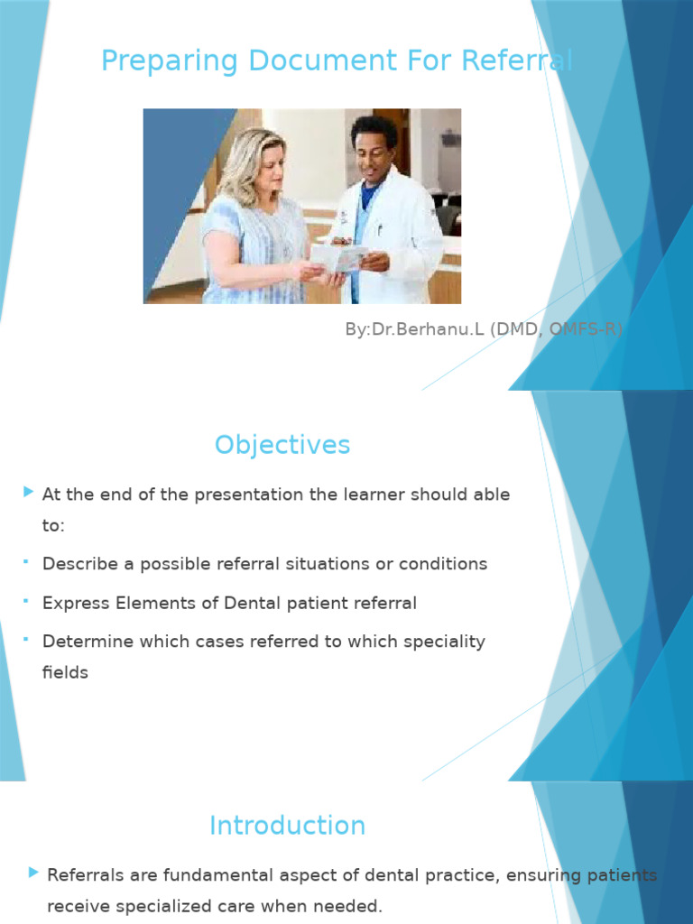 Dental Referral Process Explained | PDF | Dentistry | Periodontology