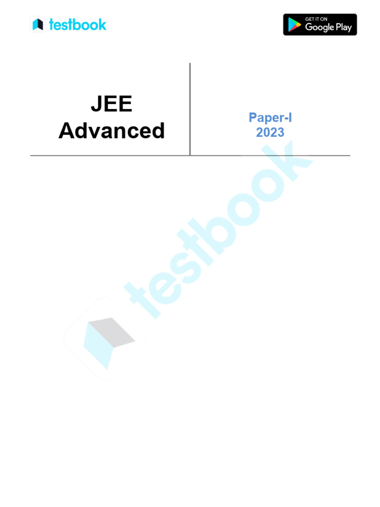 JEE ADVANCED 2023 | PDF | Complex Number | Numbers