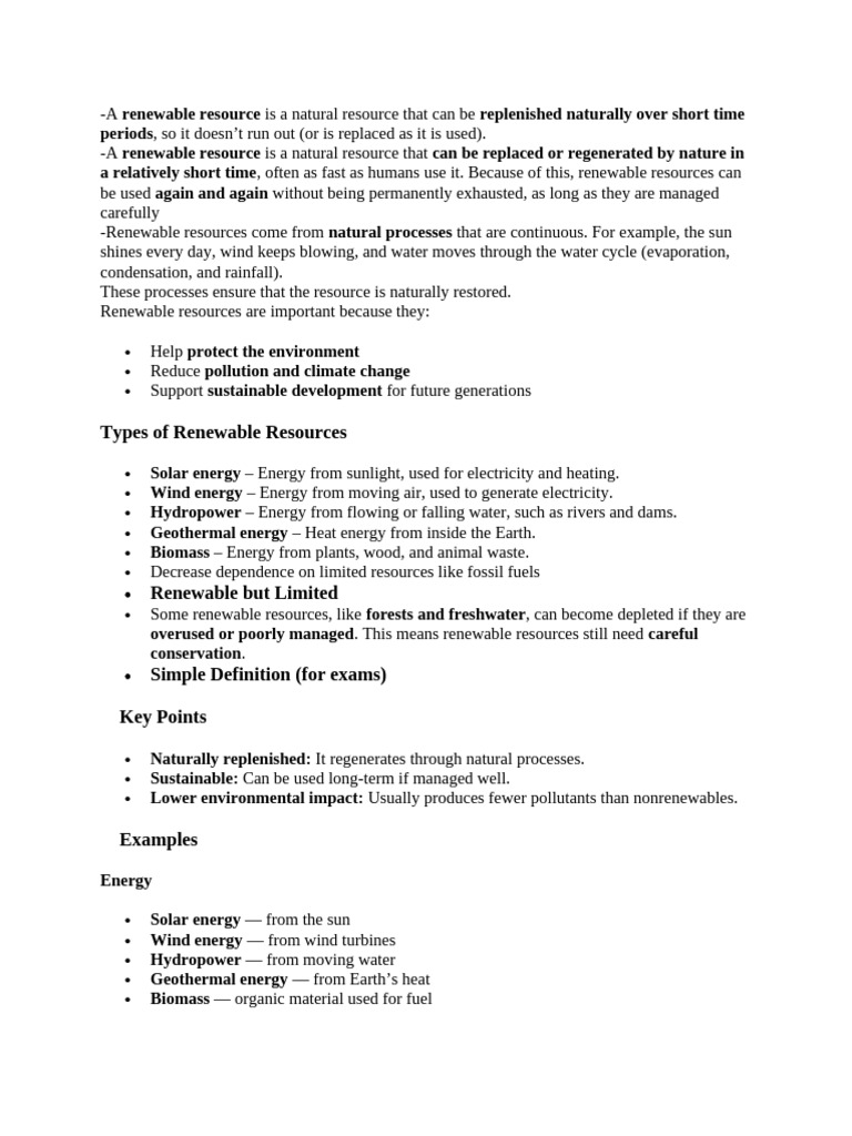 Understanding Renewable Resources | PDF | Renewable Energy | Renewable ...