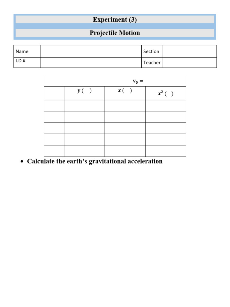 Projectile Motion | PDF