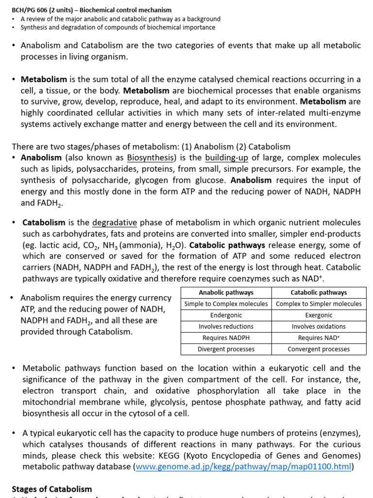 BCH - PG - 606 Lecturenote.29102019 - Biochemical - Control.mechanism ...