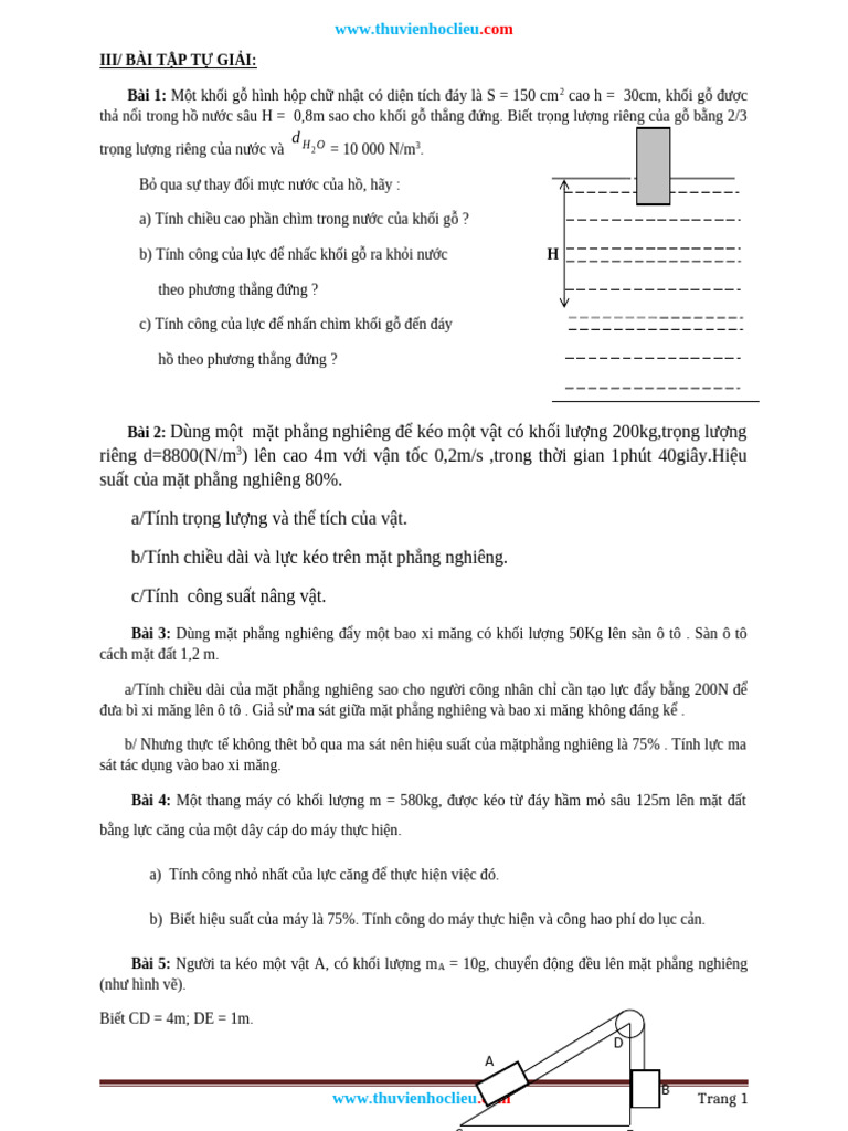 Thuvienhoclieu.com BDHSG Ly 9 Phan Cong Cong Suat Dinh Luat Ve Cong | PDF