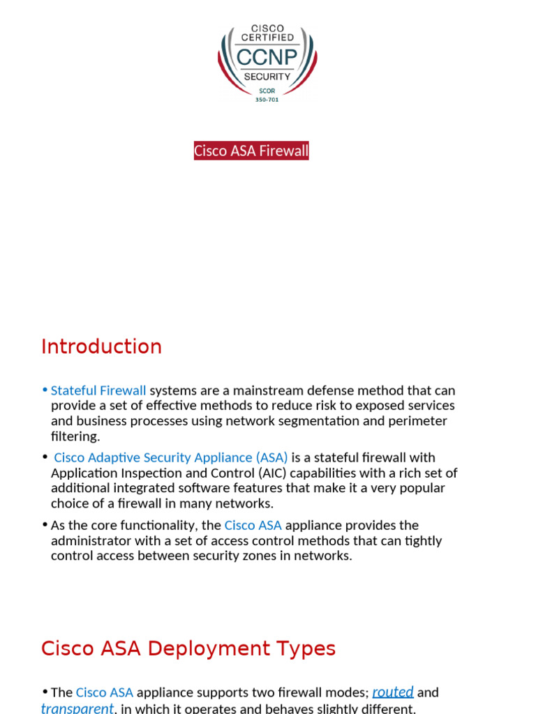 05 - Cisco ASA Firewall | PDF | Firewall (Computing) | Ip Address