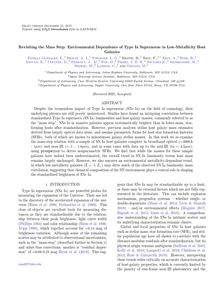 Type Ia Supernovae in Low-Metallicity Galaxies | PDF | Galaxy | Supernova