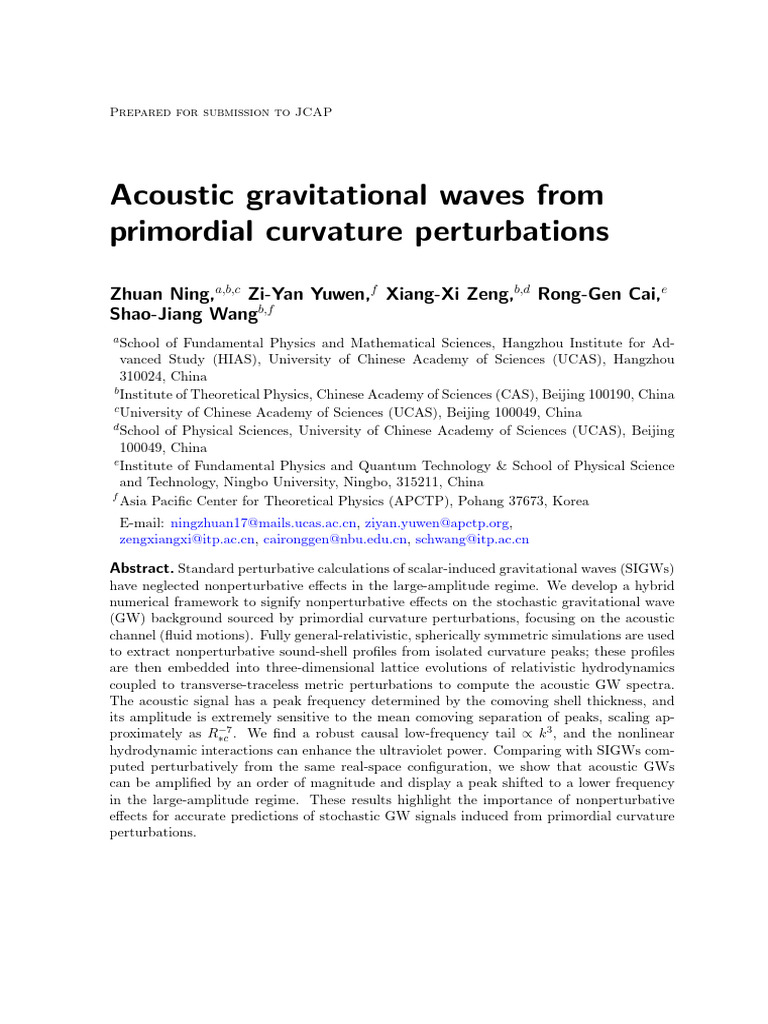 Acoustic gravitational waves from primordial curvature perturbations ...