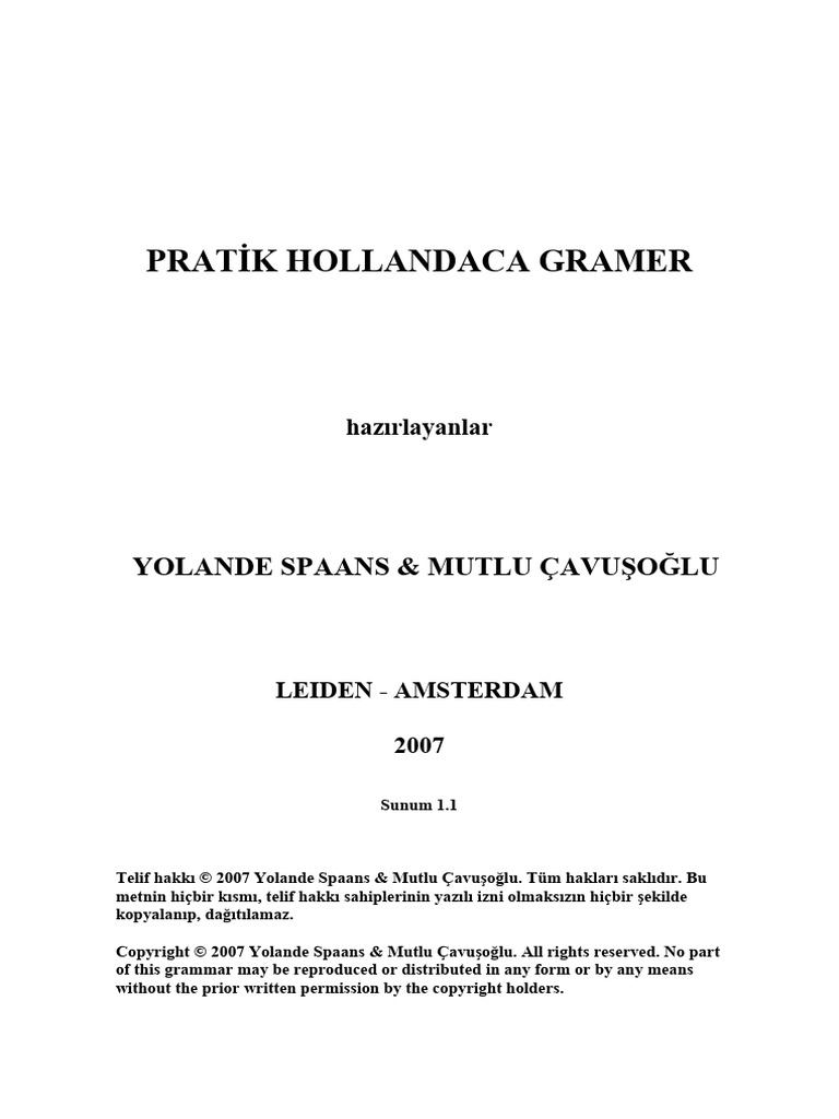 Pratik Hollandaca Gramer Dutch Gramm... (Z-Library) | PDF