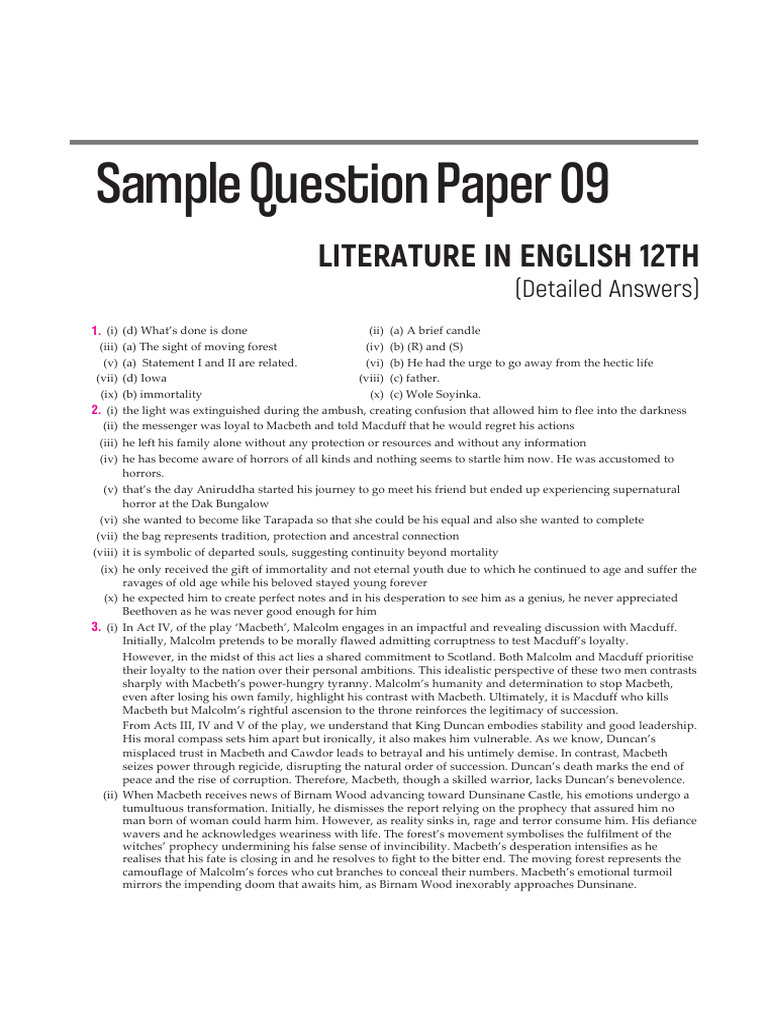 ISC-Sample-Paper-Literature-in-English-Class-12 | PDF