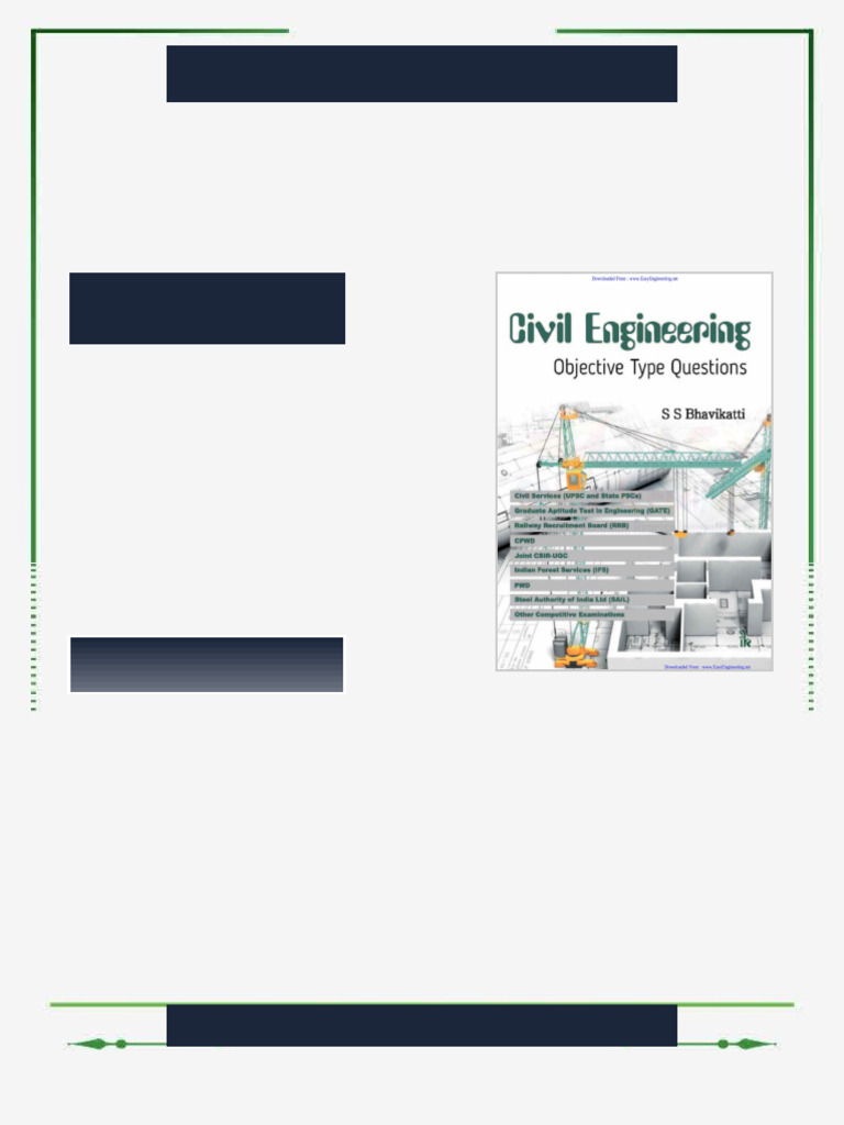 Civil Engineering Objective Type Questions 1st Edition Bhavikatti ebook chapter-complete version ...