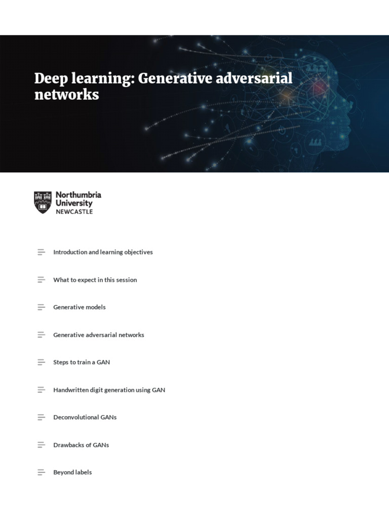 Week 7 Deep learning Generative adversarial networks | PDF | Deep ...