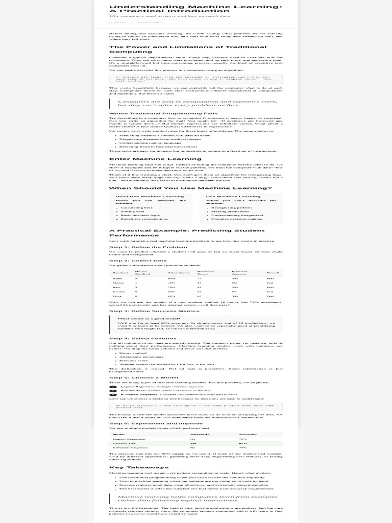 6 Step Approach for Solving ML Problems | PDF | Machine Learning ...