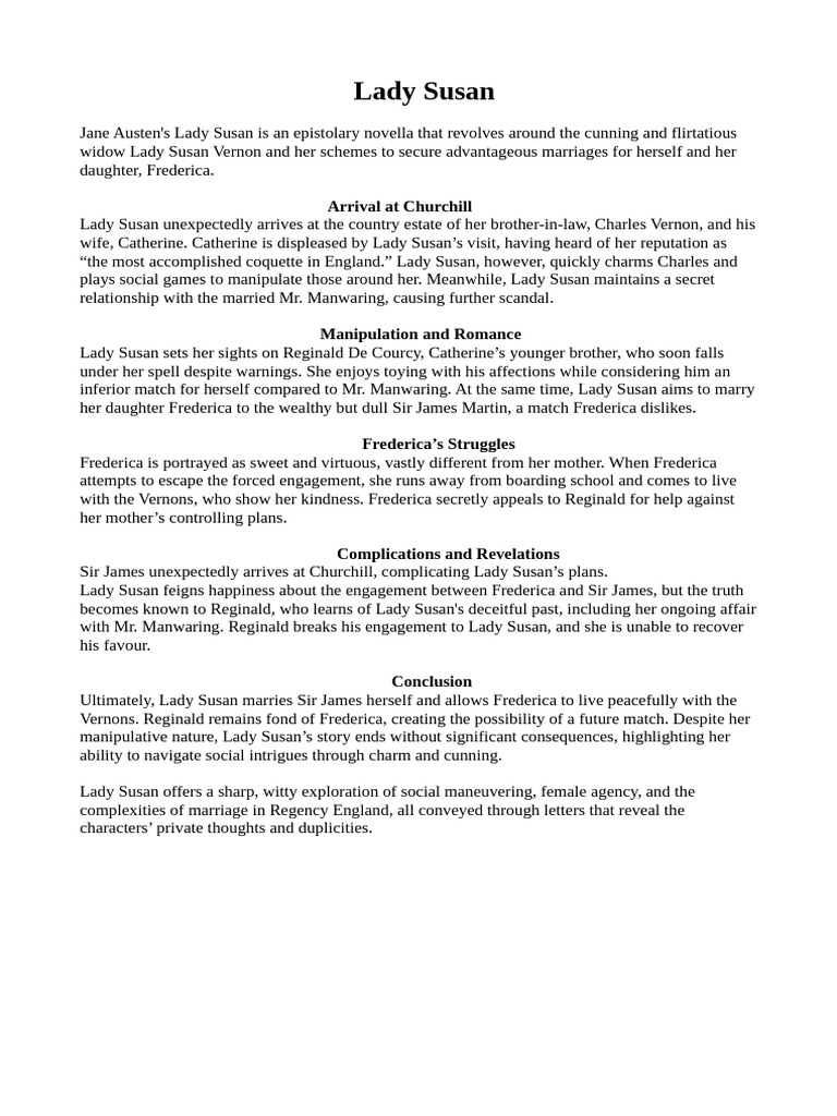 Lady_Susan | PDF | Lady Susan | Novels