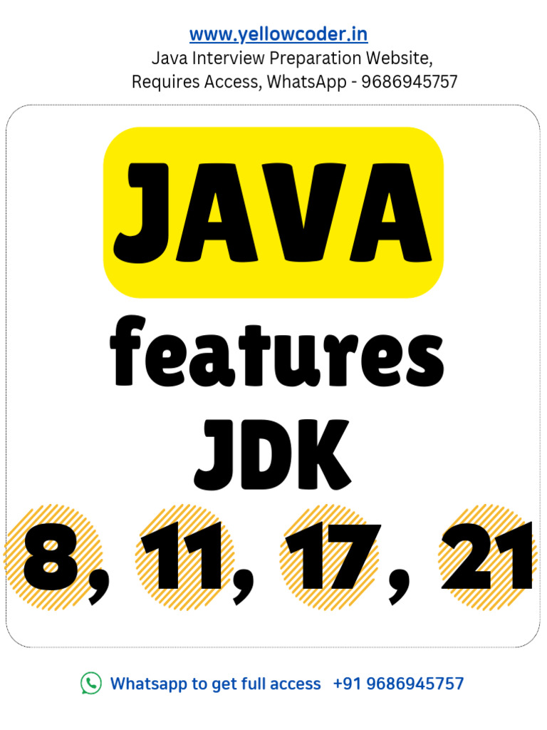 JDK - 21 (Java Version 21 Main Features) | PDF | Java (Programming ...
