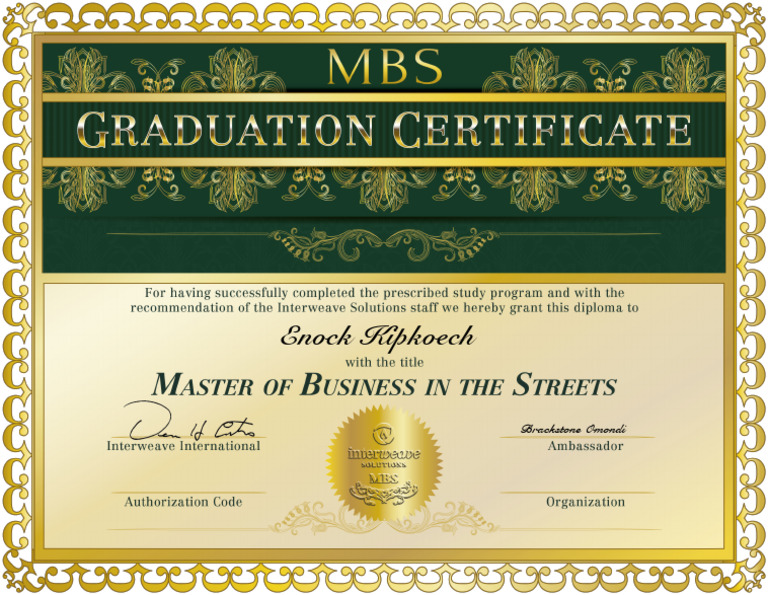 Certificate Mbs | PDF