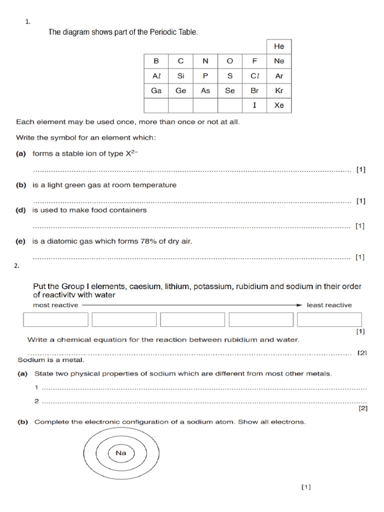 GP 1 N GP 7 and Arrangement Worksheet - 9 | PDF