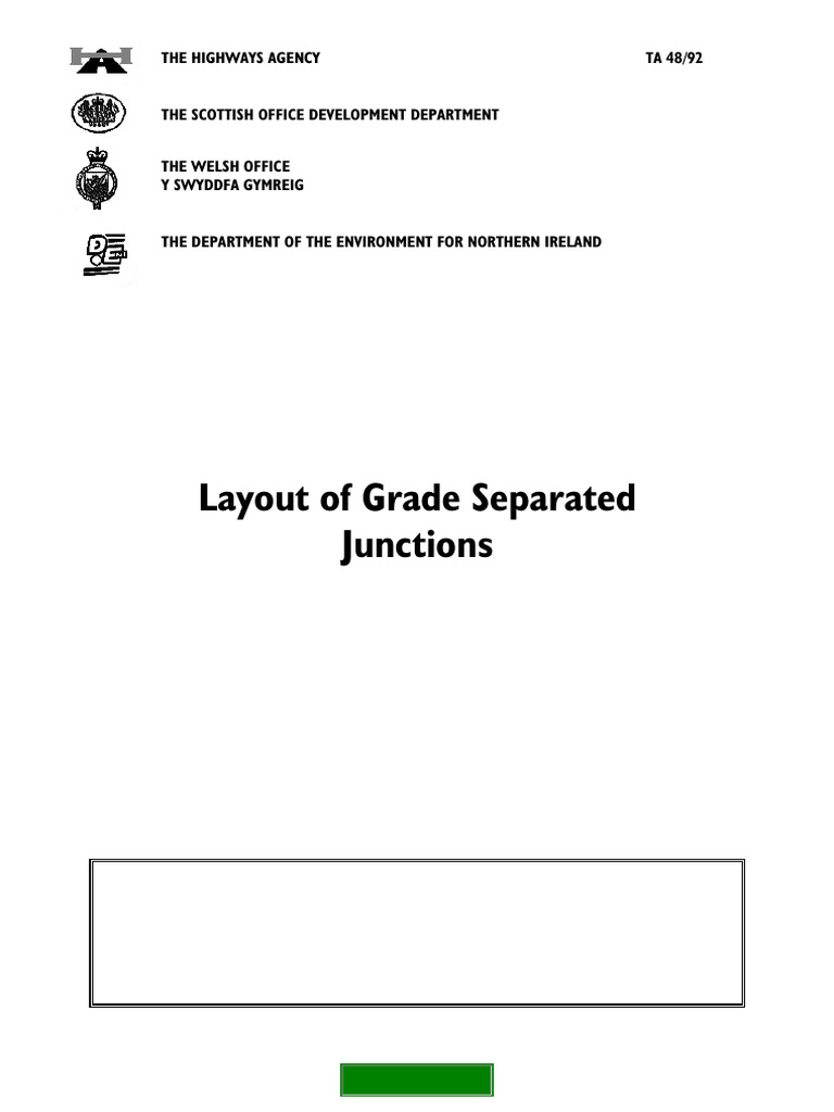 Grade Separated Junction Design Guidelines | PDF | Interchange (Road ...