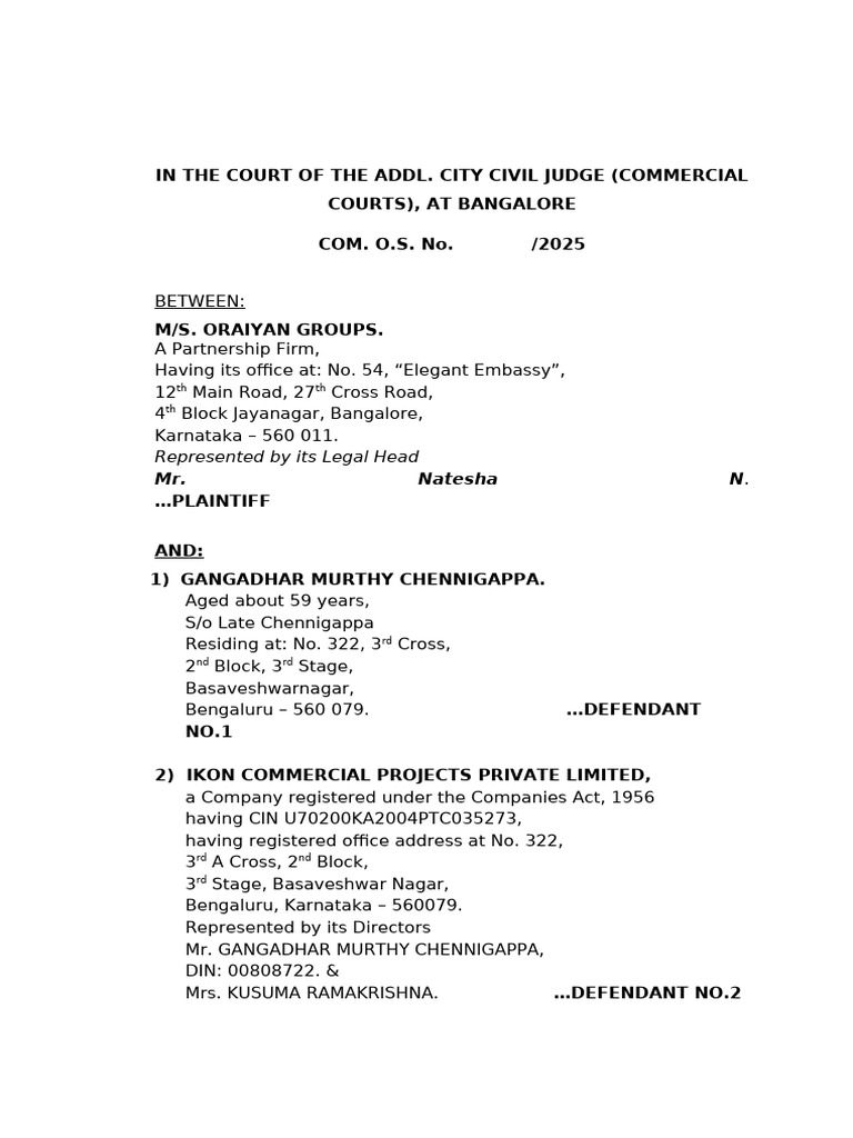 OMR Suit_15.11 | PDF | Lawsuit | Fraud