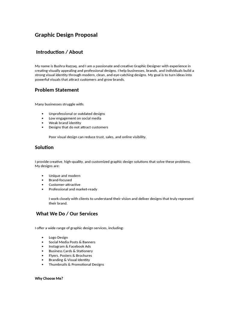Graphic Design Proposal - Docx Hand Made | PDF