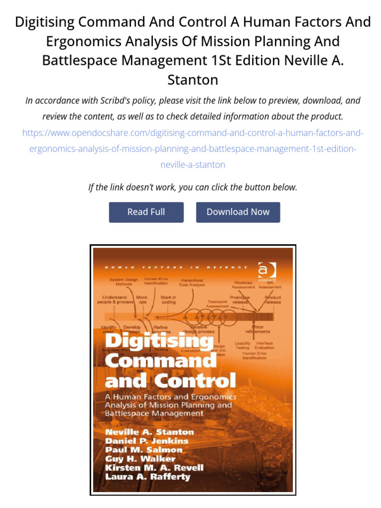 Digitising Command and Control A Human Factors and Ergonomics Analysis ...