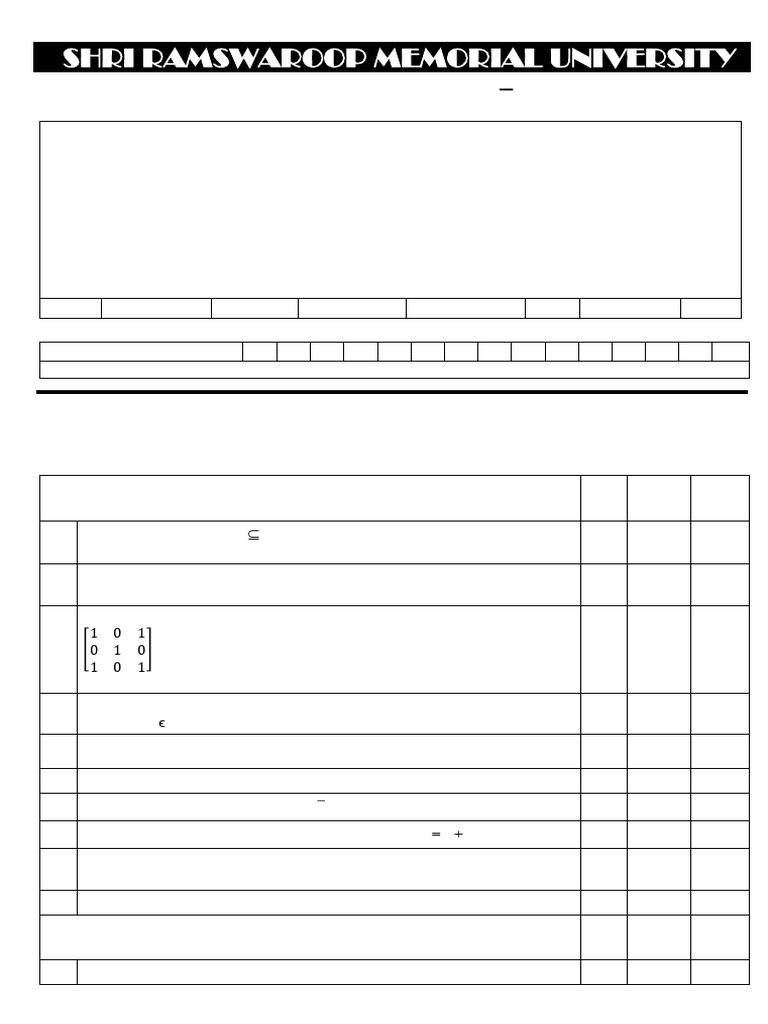 Mid Term Examination_UMA3007 | PDF | Boolean Algebra | Teaching Mathematics