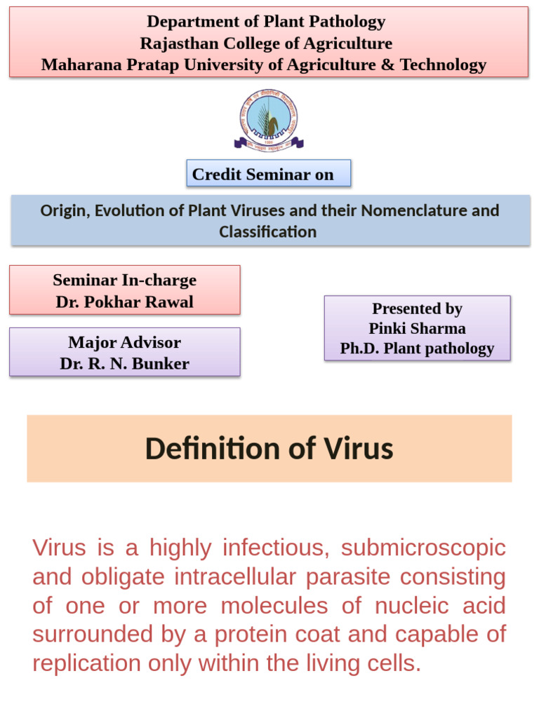 Plant Viruses: Origin, Evolution, Classification | PDF | Virus | Plant ...
