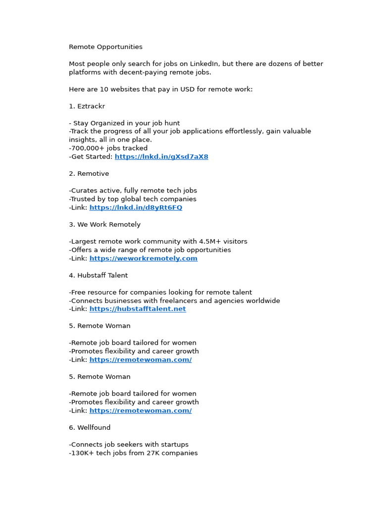Remote Opportunities | PDF