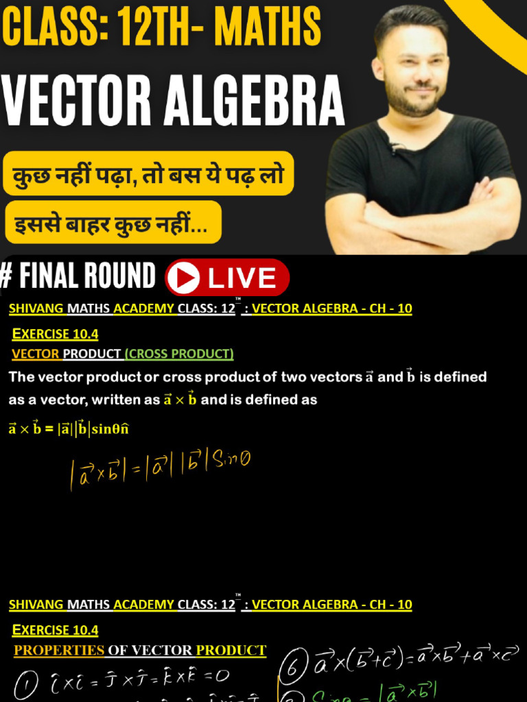 Vector Algebra Important Question 02,, | PDF
