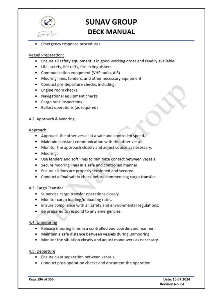 3. Deck Manual - Updated 19th September 2025 196 | PDF