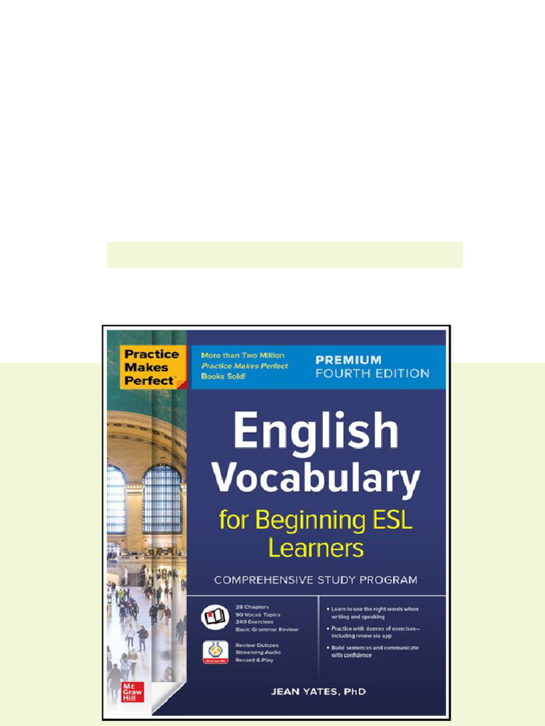 (Ebook) English Vocabulary for Beginning ESL Learners (Practice Makes ...