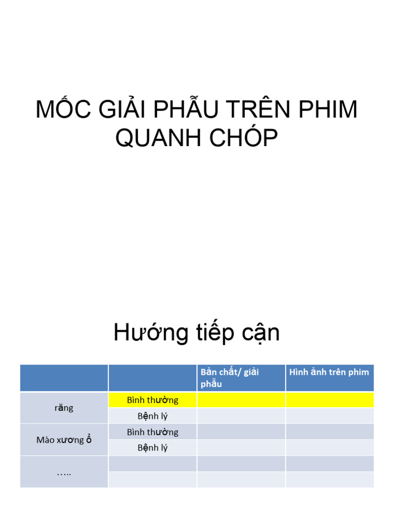 5.1 Mốc Giải Phẫu Trên Phim Quanh Chóp.pptx | PDF