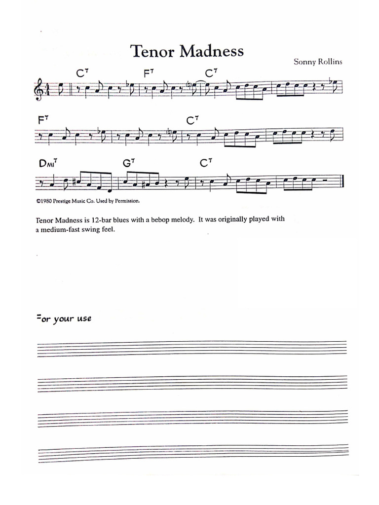 Tenor Madness | PDF