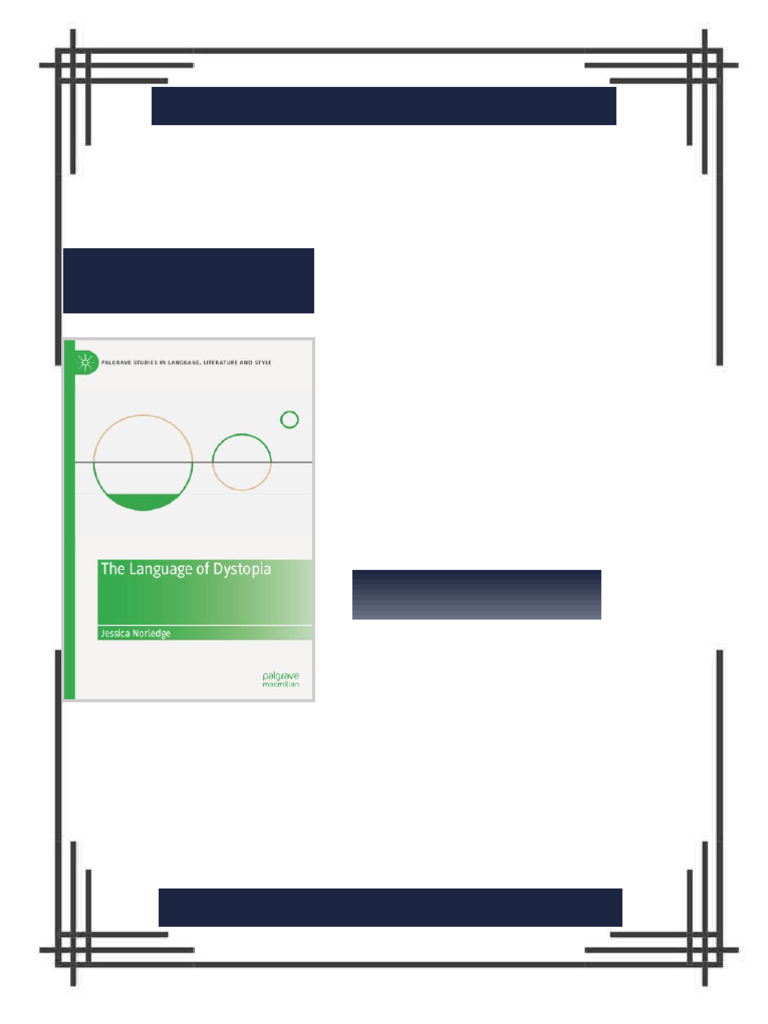 The Language Of Dystopia 1st Edition Jessica Norledge eBook complete ...