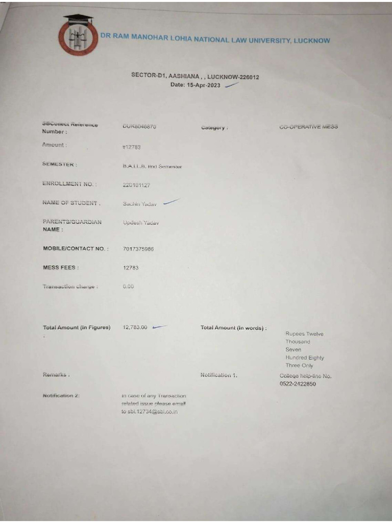 Annual Fee (1st Year) | PDF