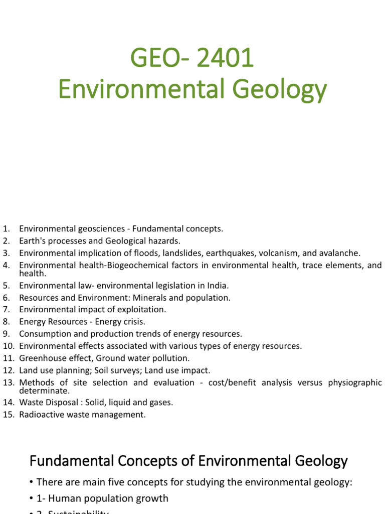 1. Earth Processes and Geological Hazards | PDF | Earth Sciences | Flood
