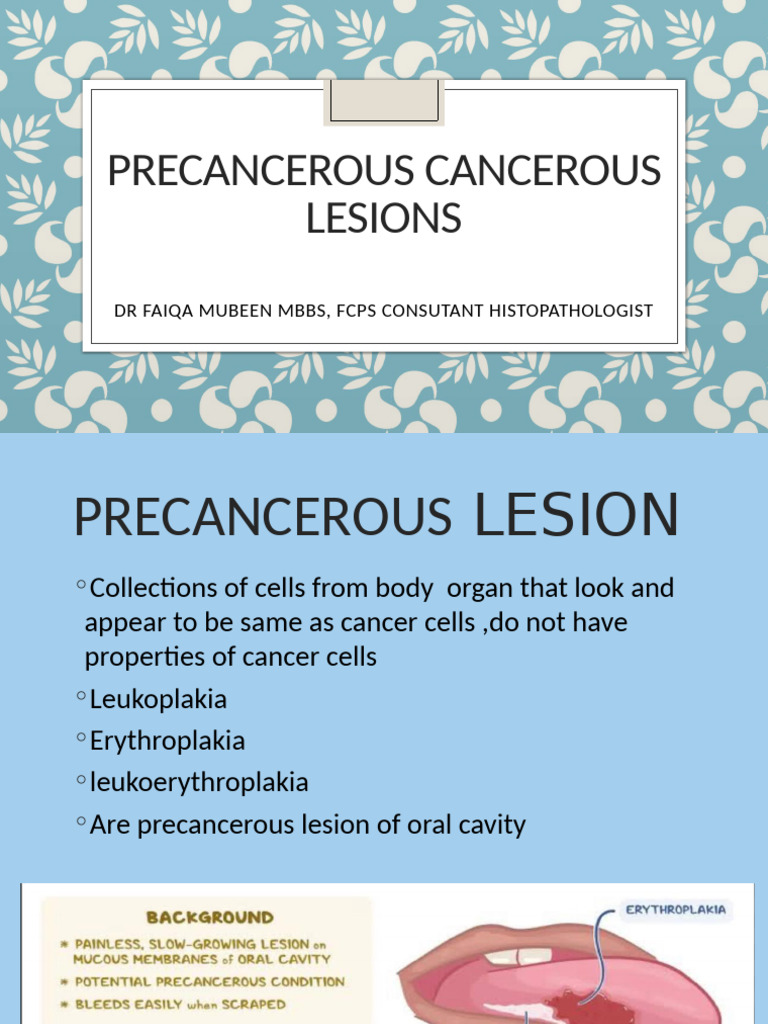 Precancerous Cancerous Lesions | PDF