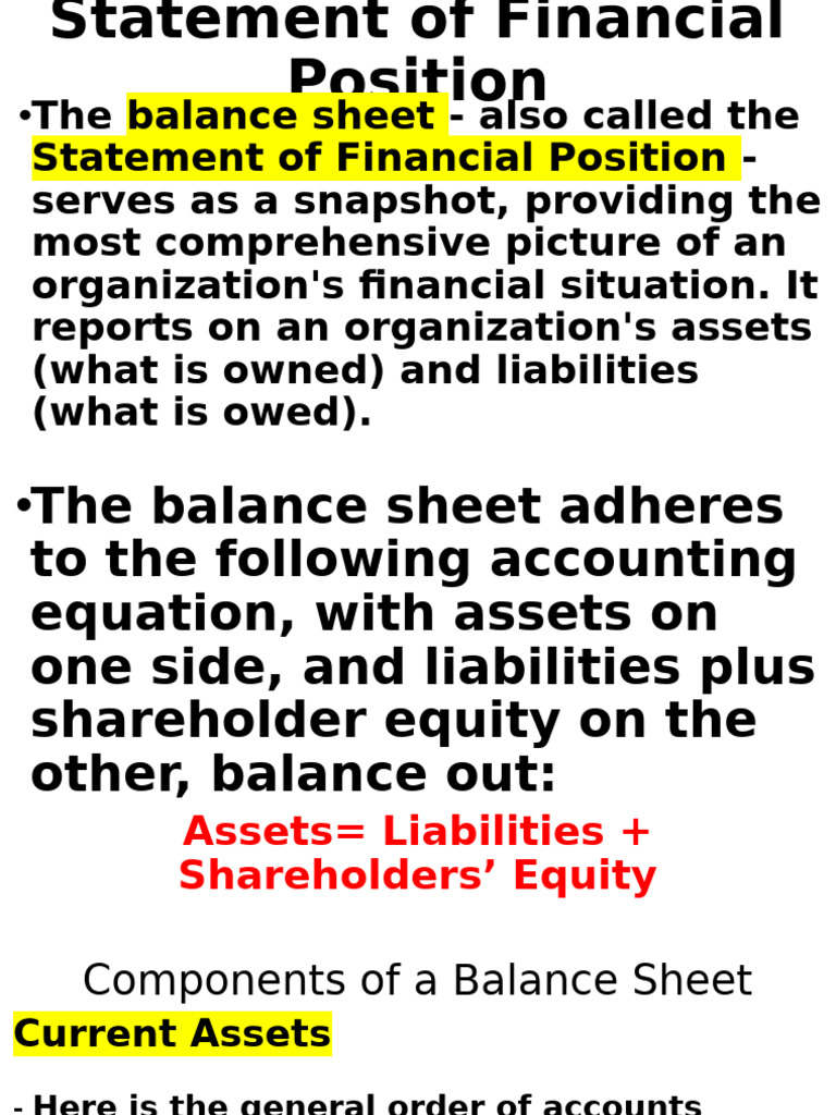 Module 4 Balance Sheet Discussion | PDF | Balance Sheet | Financial Markets