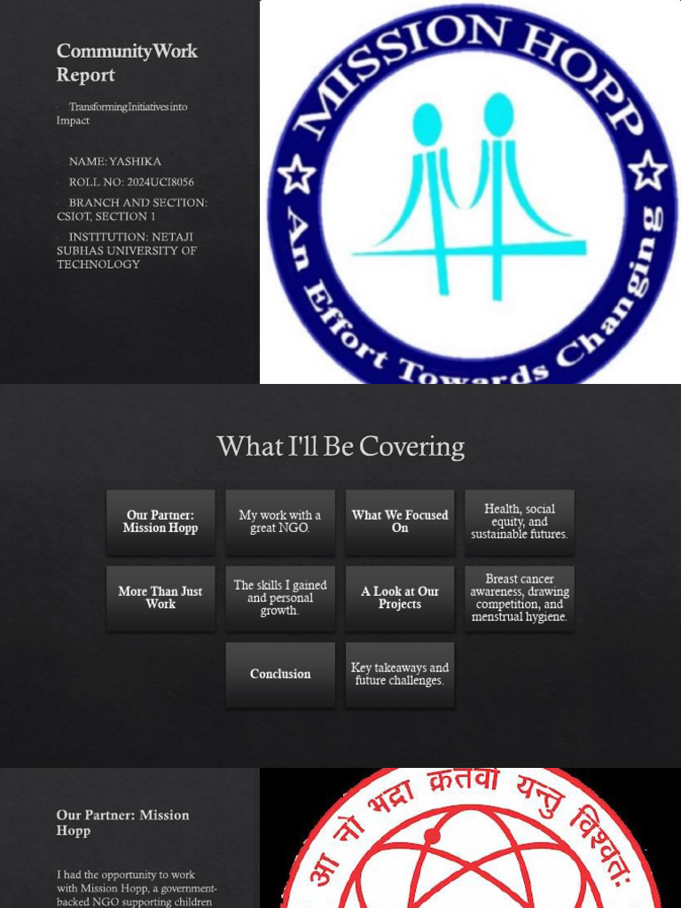 Community Work Report | PDF