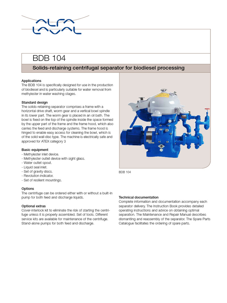 Bd Series Bdb 104 | PDF | Pump | Mechanical Engineering