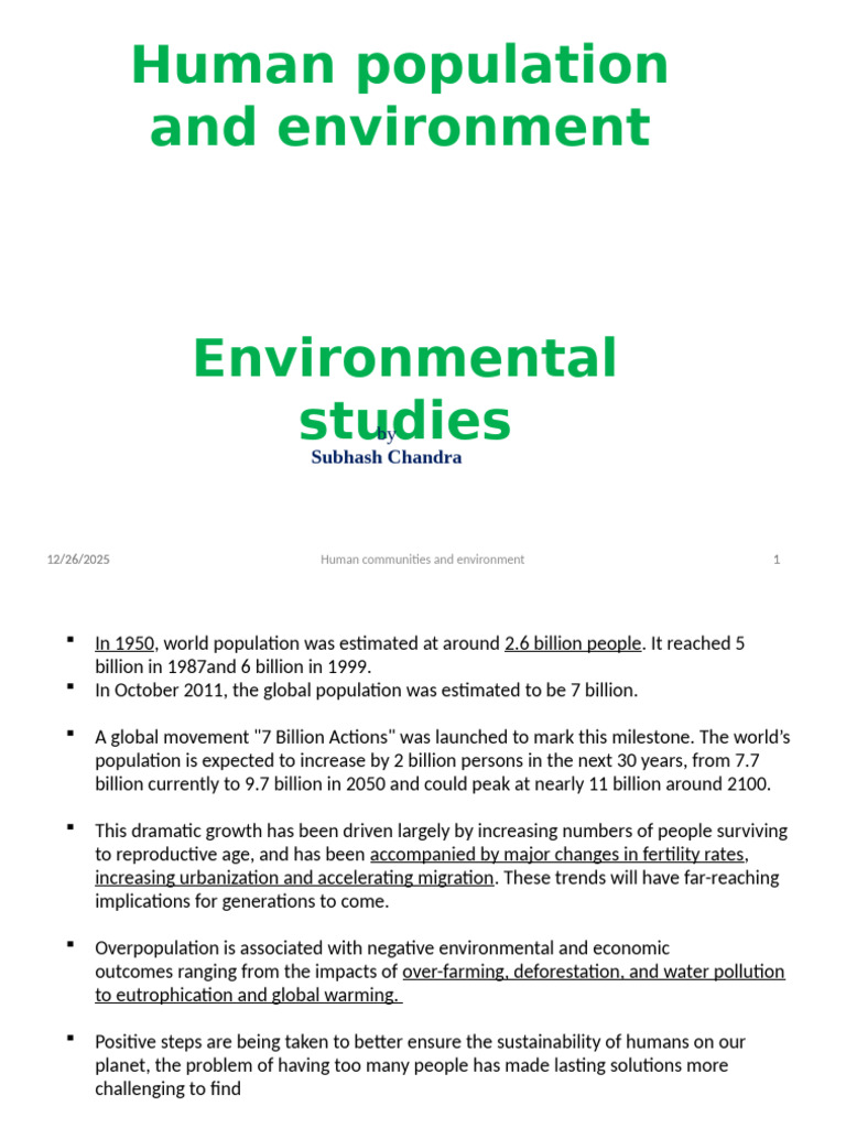Human Population and Environmental Impact | PDF | Greenhouse Gas ...