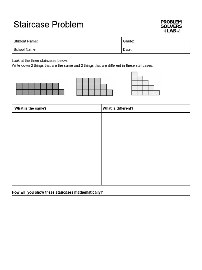 Staircase Patterns and Comparisons | PDF